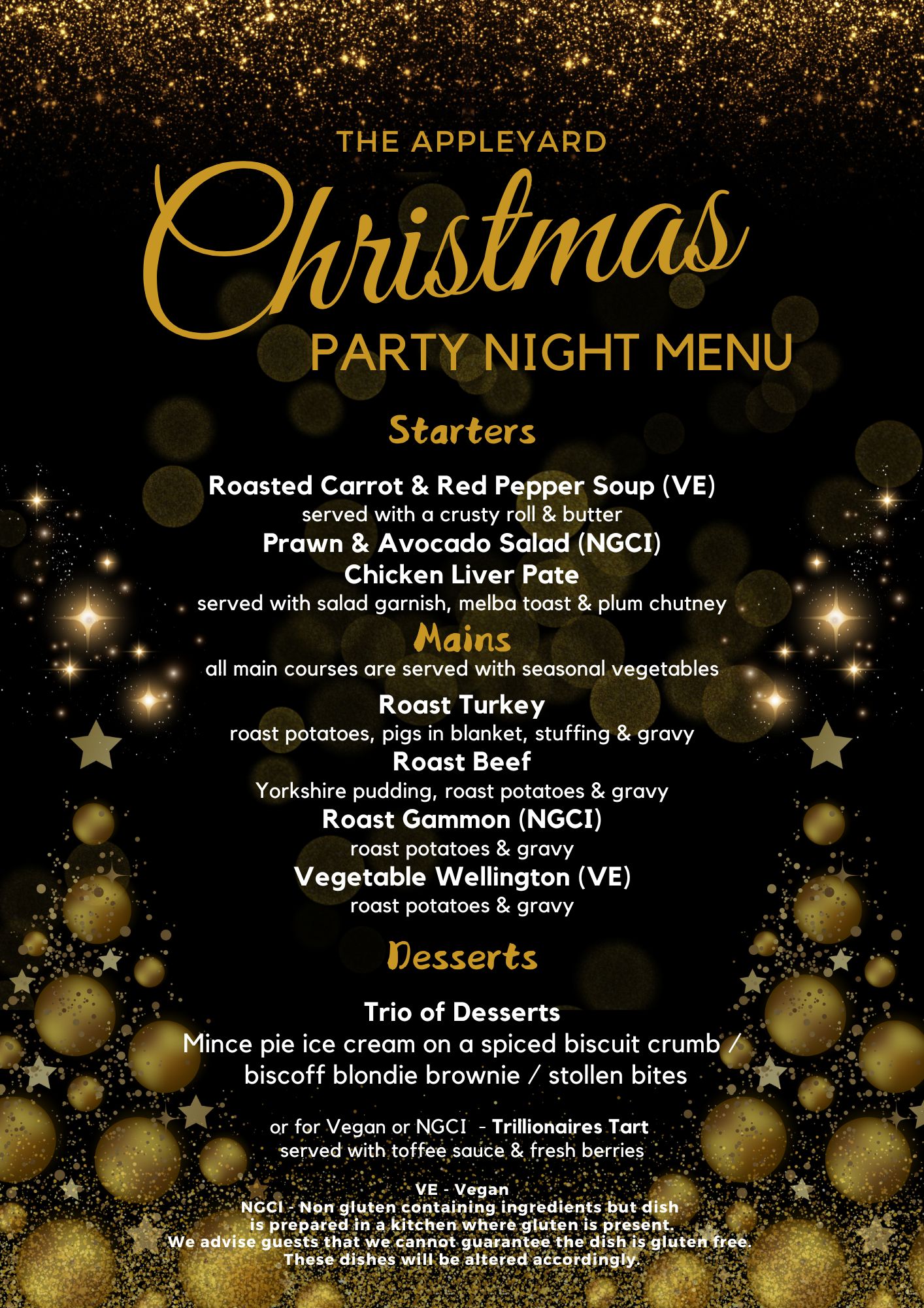 Deposit (non-refundable) of £10 per person on booking